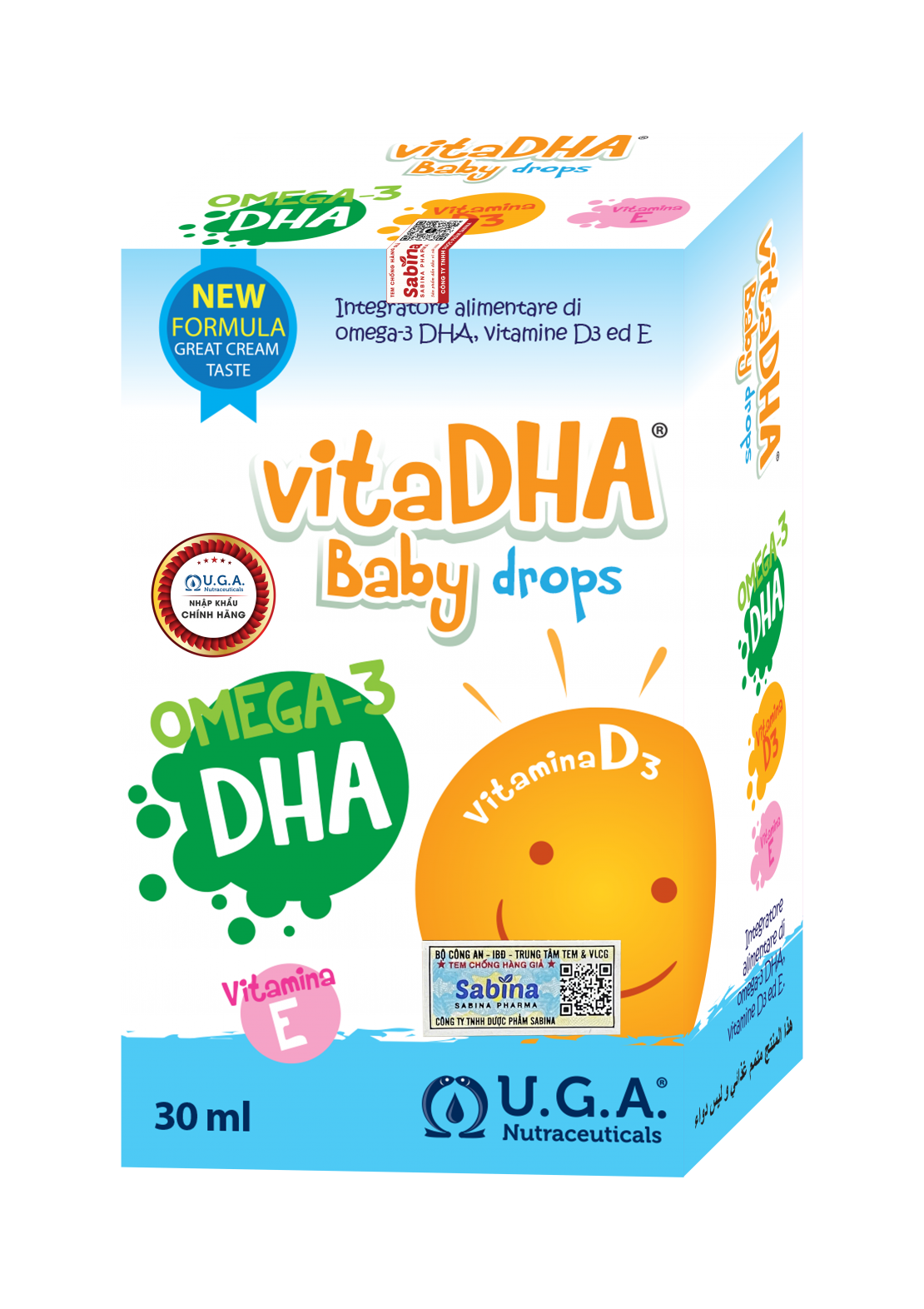 Thực phẩm bảo vệ sức khỏe VitaDHA Baby Drops - DHA và D3 cho trẻ sơ ...